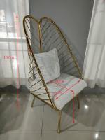 China Strong Bearing Capacity 50cm 150kg Wrought Iron Dining Chair for sale
