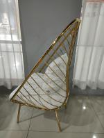 China Strong Bearing Capacity 50cm 150kg Wrought Iron Dining Chair for sale