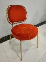 China Gilded 48cm 82cm Wrought Iron Dining Room Chairs for sale