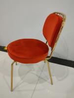 China Gilded 48cm 82cm Wrought Iron Dining Room Chairs for sale