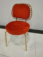 China Gilded 48cm 82cm Wrought Iron Dining Room Chairs for sale