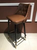 China 150kg Wrought Iron Leather Bar Stools for sale