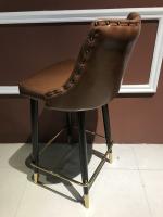 China 150kg Wrought Iron Leather Bar Stools for sale