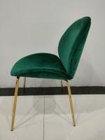 China Fashion Flannel 48.5cm 47cm Wrought Iron Dining Chair for sale