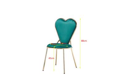 China Hotel Banquet Flannel 45cm 88cm Wrought Iron Dining Chair for sale