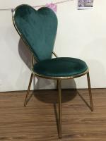 China Hotel Banquet Flannel 45cm 88cm Wrought Iron Dining Chair for sale