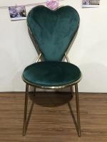 China Hotel Banquet Flannel 45cm 88cm Wrought Iron Dining Chair for sale