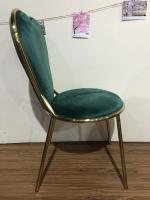 China Hotel Banquet Flannel 45cm 88cm Wrought Iron Dining Chair for sale