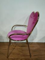 China Modern Simple 89cm 40cm Wrought Iron Dining Chair for sale