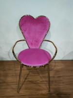 China Modern Simple 89cm 40cm Wrought Iron Dining Chair for sale