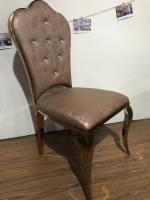 China Leather Wrapped 107cm Stainless Steel Restaurant Chairs for sale