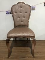 China Leather Wrapped 107cm Stainless Steel Restaurant Chairs for sale