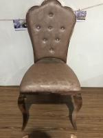 China Leather Wrapped 107cm Stainless Steel Restaurant Chairs for sale