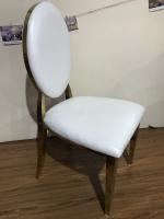 China Fully Gold Plated 99cm Brushed Stainless Dining Chairs for sale