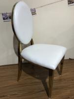 China Fully Gold Plated 99cm Brushed Stainless Dining Chairs for sale