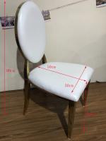 China Fully Gold Plated 99cm Brushed Stainless Dining Chairs for sale