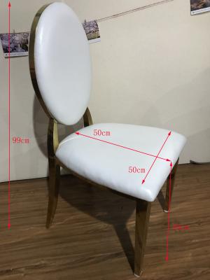 China Fully Gold Plated 99cm Brushed Stainless Dining Chairs for sale
