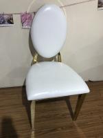 China Fully Gold Plated 99cm Brushed Stainless Dining Chairs for sale