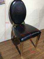 China High Density Sponge Filled 44cm 92cm SS Dining Chairs for sale