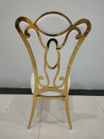 China White Leather 106cm Stainless Steel Leg Dining Chairs for sale