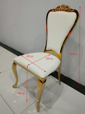 China Vacuum Gilt 48cm 107cm Stainless Steel Dining Chair for sale