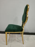 China Flannel 108cm 47.5cm Stainless Steel Dining Chair for sale