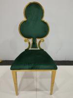 China Flannel 108cm 47.5cm Stainless Steel Dining Chair for sale