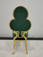 China Flannel 108cm 47.5cm Stainless Steel Dining Chair for sale