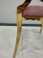 China Flannel Stainless Steel Leg Dining Chairs for sale