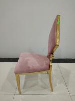China Flannel Stainless Steel Leg Dining Chairs for sale