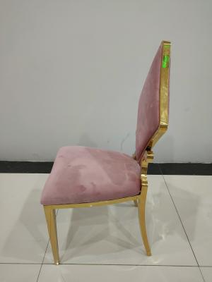 China Flannel Stainless Steel Leg Dining Chairs for sale