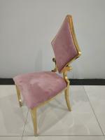 China Flannel Stainless Steel Leg Dining Chairs for sale