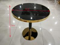 China 74cm Wrought Iron Coffee Table With Glass Top for sale