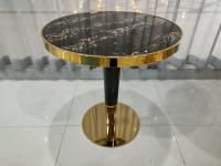 China Smooth Round 75cm 70cm Wrought Iron Glass Coffee Table for sale