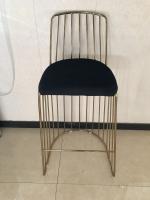 China Reinforced Flannel 105cm 41.5cm Wrought Iron Bar Stools for sale