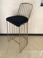 China Reinforced Flannel 105cm 41.5cm Wrought Iron Bar Stools for sale