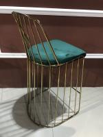 China Reinforced Flannel 105cm 41.5cm Wrought Iron Bar Stools for sale