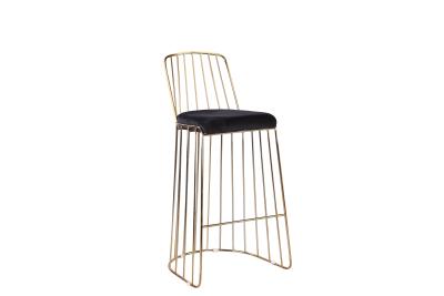 China Reinforced Flannel 105cm 41.5cm Wrought Iron Bar Stools for sale