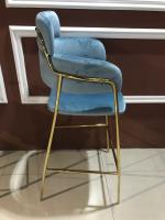 China Strong Load Bearing 49cm Flannel Wrought Iron Bar Chair for sale