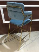 China Strong Load Bearing 49cm Flannel Wrought Iron Bar Chair for sale