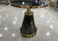 China 70cm Wrought Iron Glass Coffee Table for sale