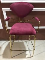 China Flannel Fabric 77cm 116cm Wrought Iron Bar Chair for sale