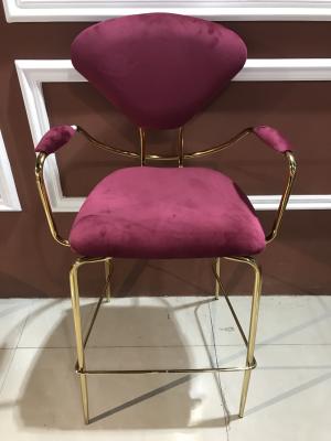 China Flannel Fabric 77cm 116cm Wrought Iron Bar Chair for sale