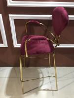 China Flannel Fabric 77cm 116cm Wrought Iron Bar Chair for sale