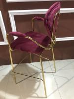 China Flannel Fabric 77cm 116cm Wrought Iron Bar Chair for sale