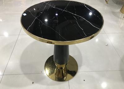 China 74cm Stainless Steel Coffee Table With Glass Top for sale