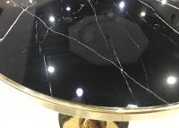 China 74cm Stainless Steel Coffee Table With Glass Top for sale