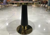 China 74cm Stainless Steel Coffee Table With Glass Top for sale
