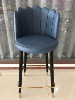 China PU Leather Iron Pipe 48cm 108cm Gilt Bar Stools for sale