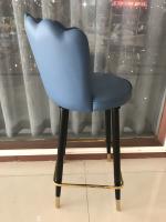 China PU Leather Iron Pipe 48cm 108cm Gilt Bar Stools for sale